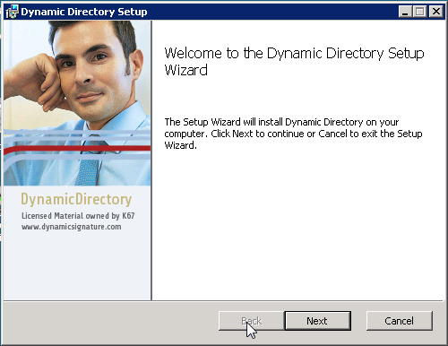 Install using the .msi package